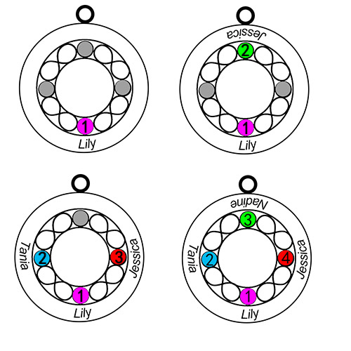 Infinity Family Names Circle Necklace For Mom Sterling Silver ...