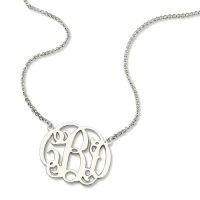 Personalized Celebrity Monogram Necklace In Sterling Silver ...