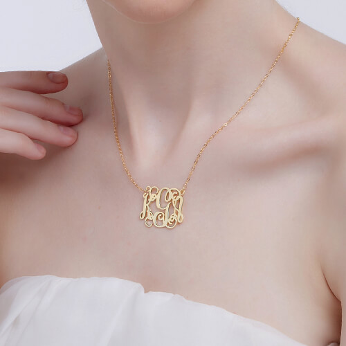 Cut Out Taylor Swift Monogram Necklace 18K Gold Plated - GetNameNecklace
