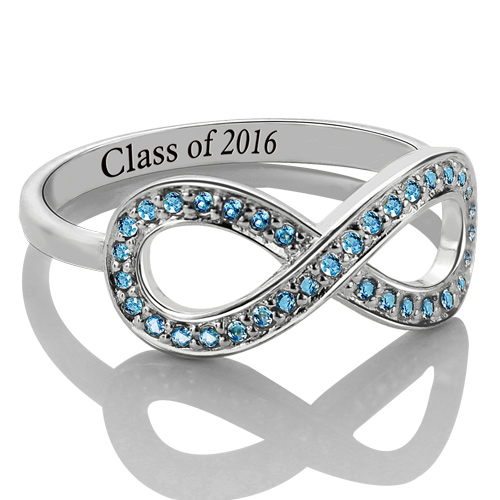 16th Birthday Gift: Full Birthstones Infinity Ring for Her ...