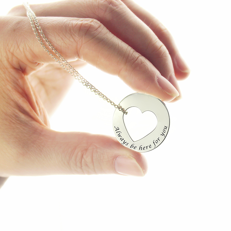 Valentines Gifts For Her: Promise Necklace For Her Sterling Silver