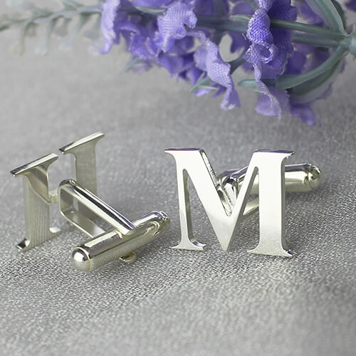 Best Designer Cufflinks with Initial Sterling Silver - GetNameNecklace